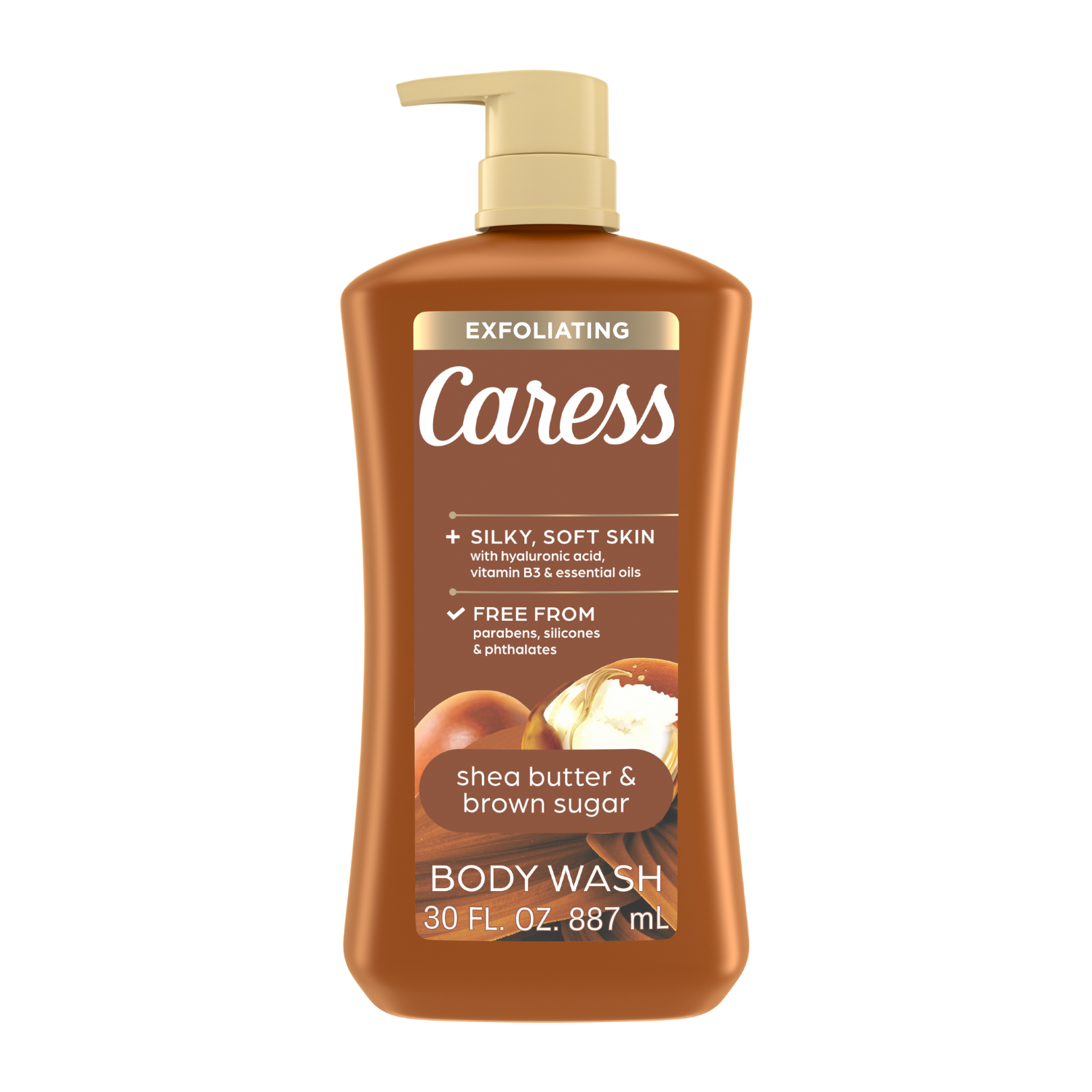Shea Butter Brown Sugar Body Wash with Pump – Caress US
